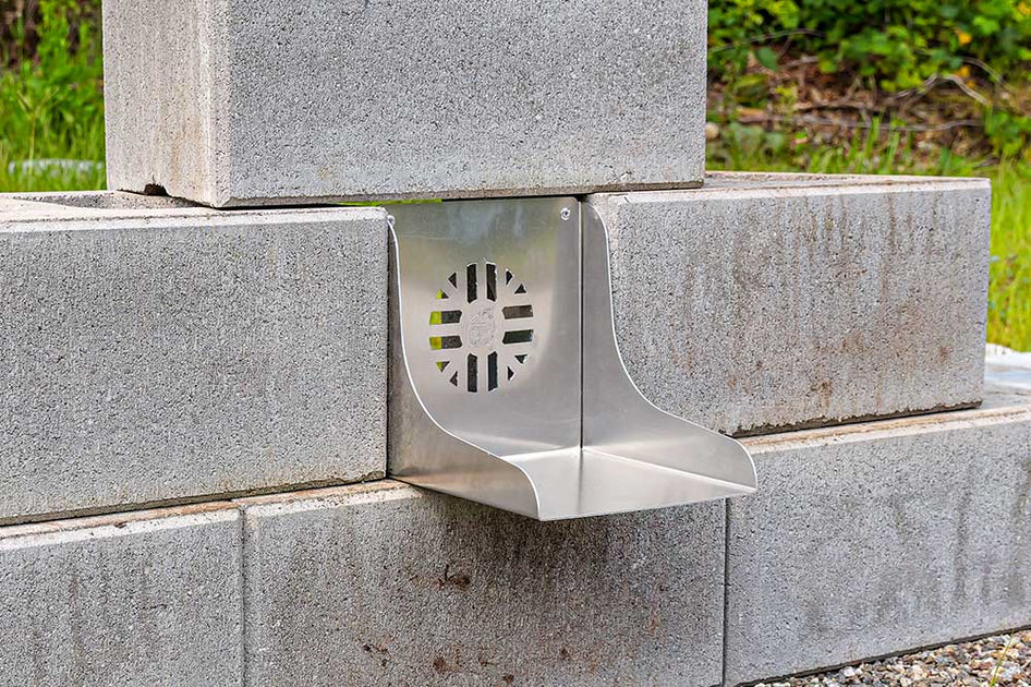 Retaining Wall Spillway 8" | Retaining Wall Drain Solution