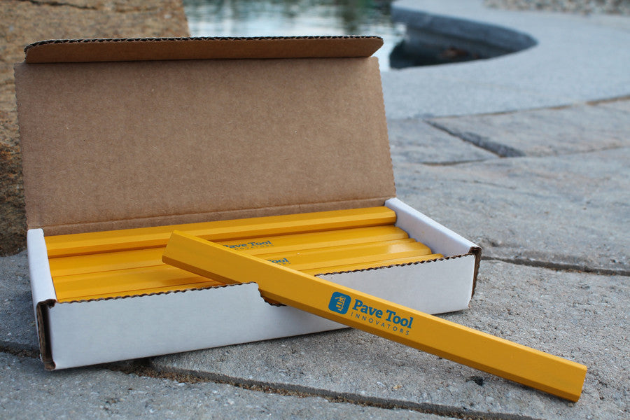 Red Lead Marking Pencils - 12 Pack | Wall & Paver Marking