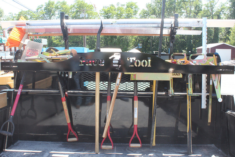 Quick-E-Mounted Tool Rack | Hardscaping Tool Organization